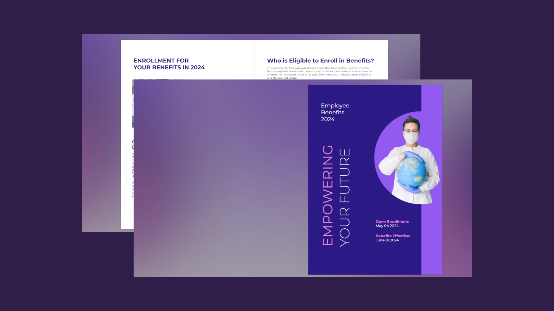 Employee Benefits Booklet Template - Google Slides, Powerpoint & PDF